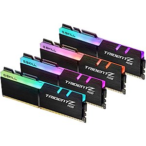 G.SKILL Trident Z RGB Series (Intel XMP) DDR4 RAM 128GB (4x32GB) 3200MT/s CL16-18-18-38 1.35V Desktop Computer Memory UDIMM (F4-3200C16Q-128GTZR)