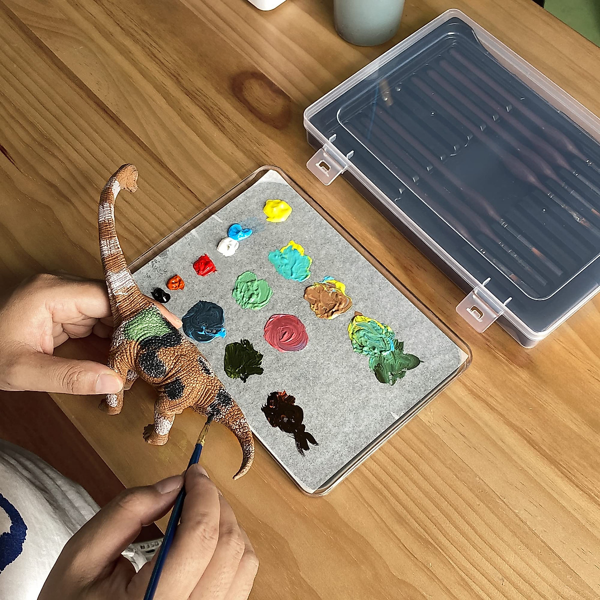 Wet Palette Wet Pallet for Miniatures- Stay Wet Palette for Acrylic Painting Wet pallets for Painting Miniatures,Paint Brush Holder Organizer Wet Palette Storage containers