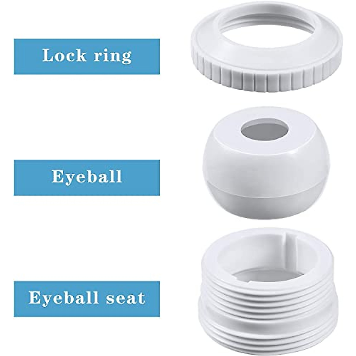 ATIE Pool Spa 1/2" Inch Opening Hydrostream Return Jet Fitting with 1-1/2" Inch MIP Thread Replace Hayward SP1419C (2 Pack)