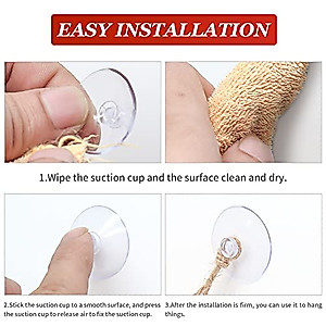 Litoexpe 10 Pieces Clear Suction Cups Without Hooks Without Holes, Small Professional Strength Sucker Pads for Home Decoration and Organization, 0.8 Inch/20mm