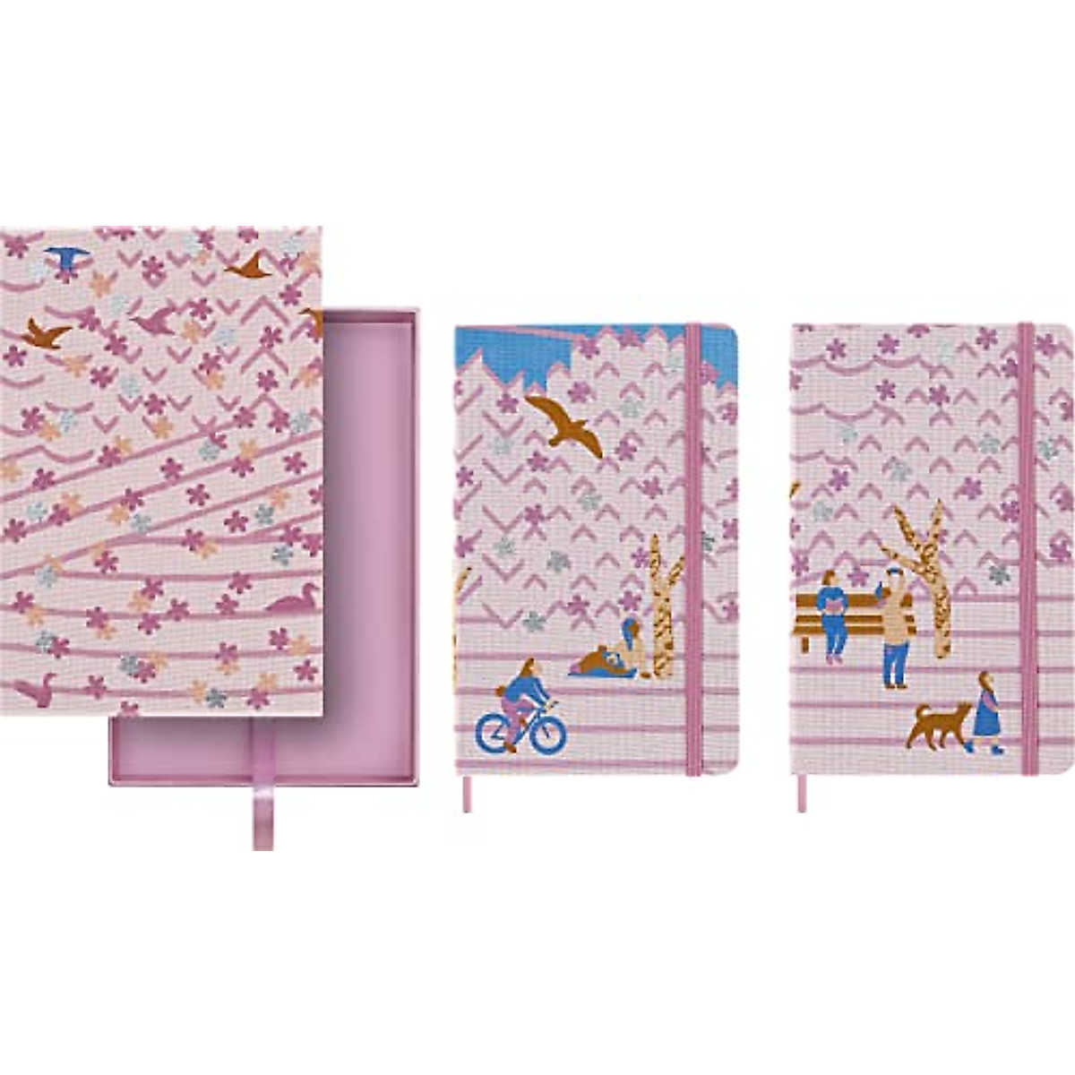 Moleskine Limited Edition Sakura Notebook, Hard Cover, Large (5" x 8.25"), Ruled/Lined & Plain/Blank, Bundle Collector's Box