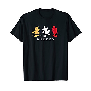Amazon Essentials Disney Mickey Silhouette Trio T-Shirt
