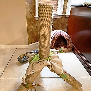 Natural Jute Rope Hemp Rope (1/2 in x 100 ft) Strong Jute Twine for Crafts Gardening Hammock Decorating