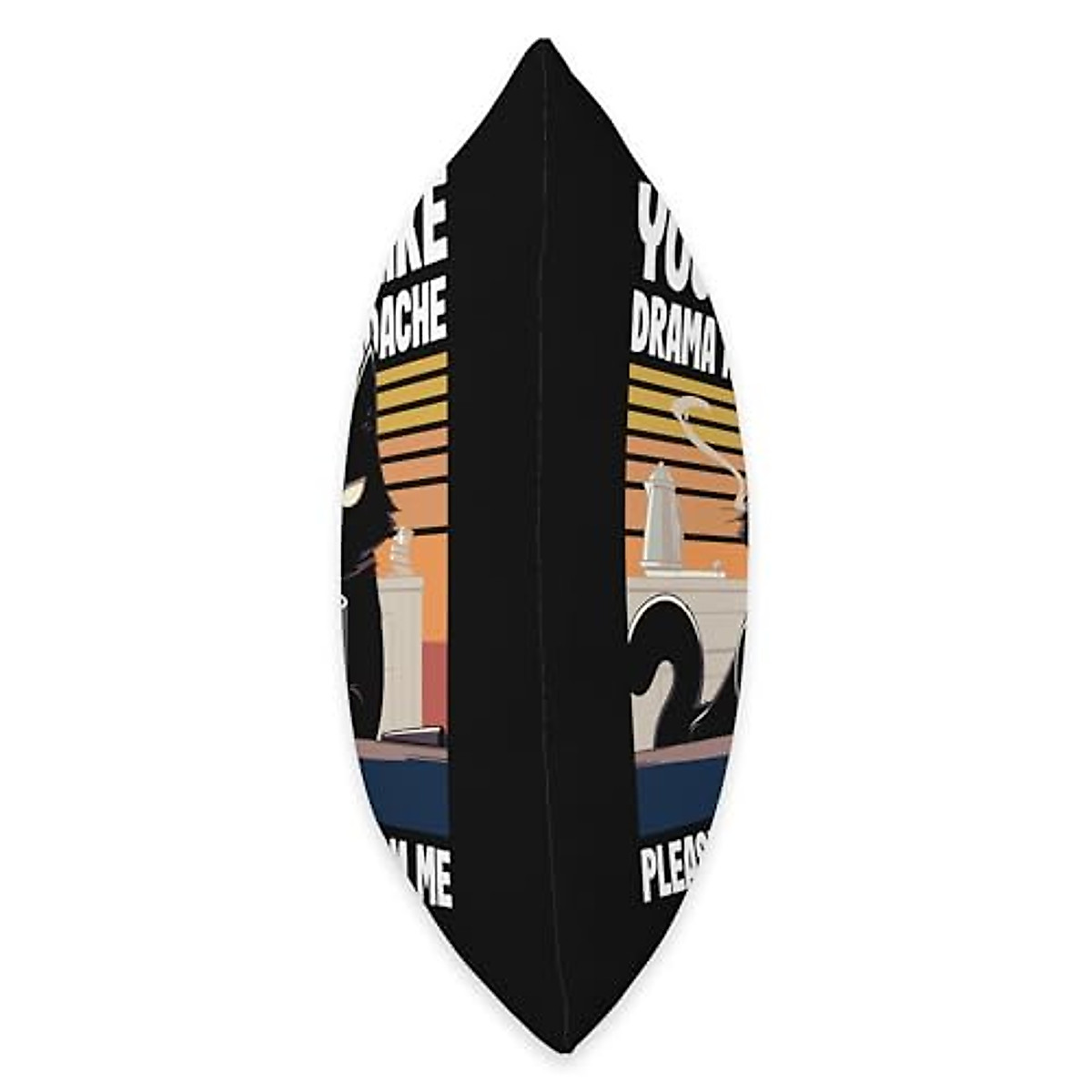 Black Cat You Smell Like Drama And A Headache Funny Black Cat Coffee You Smell Like Drama and A Headache Throw Pillow, 18x18, Multicolor