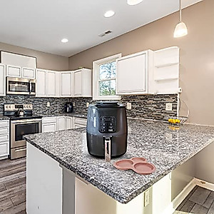 KVZVK Reusable Air Fryer Egg Pan 3 Cavity Air Fryer Baking Pan,Non-Stick Air Fryer Egg Mold for Baking Hamburger Bun Pan Air Fryer Accessories