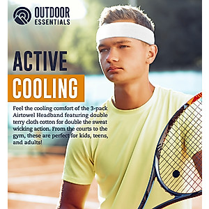 OutdoorEssentials Sweat Bands Headbands Men - Sweatbands for Women - Sports Headband - Sweat Absorbing Headband - Multipack Sweat Head Bands