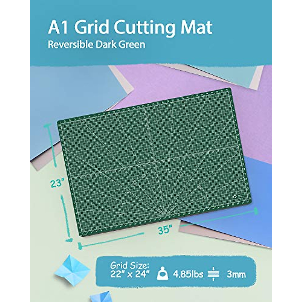 G+ Self-Healing Reversible Cutting Mat A1 (23”x 35”) Non-Slip, Durable, Scratch-Resistant Cutting Board for Arts, Crafts, Sewing, and Quilt Making - Perfect for Artists, Hobbyists, and Entrepreneurs
