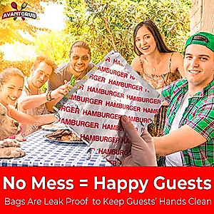 Retro, Grease Proof Burger Wrappers 50 Pk. Great BPA Free Cookout Supply. Pro Quality Bulk Hamburger Bags Are Large and Insulated. Allergen Friendly BBQ Foil Paper Perfect For Baseball Themed Party.