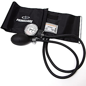 PrimaCare DS-9195 Professional Adult Size Classic Series Blood Pressure Kit with D-Ring Cuff, Nylon BP Kit, Aneroid Sphygmomanometer with Stethoscope