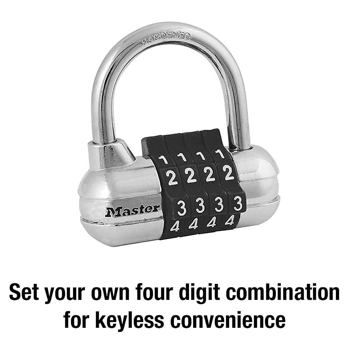 Master Lock Set Your Own Combination Padlock, Gym Locker Locks with Code for Securing Indoor Valuables, Color May Vary, ‎1523D