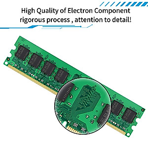 Kuesuny 8GB Kit (2GBX4) DDR2 800 Udimm RAM, PC2-6400/PC2-6400U 1.8V CL6 240 Pin Non-ECC Unbuffered Desktop Memory Modules black