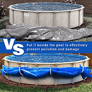 5PCS Pool Solar Cover Holder-U-Shaped Tube Set Keep Pool Cover Away from The Ground-Solar Cover Hooks for Above-Ground Swimming Pool Solar Blankets Storage