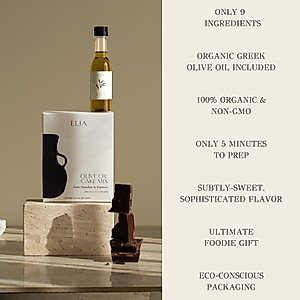 ELIA Olive Oil Cake Mix, Chocolate Espresso Organic Cake Mix, Hostess Gift, Organic and Non-GMO Baking Mix, Greek Extra Virgin Olive Oil Included, Natural Mediterranean Dessert, Foodie Gift, Chocolate Espresso, Pack of 1