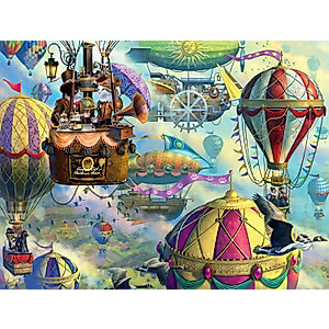 Buffalo Games - Cat Balloon Race - 750 Piece Jigsaw Puzzle for Adults Challenging Puzzle Perfect for Game Nights - 750 Piece Finished Size is 24.00 x 18.00
