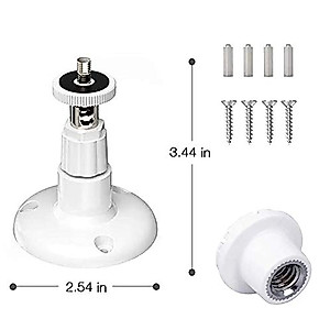 Koroao Blink Mini Wall Mount Bracket, 360 Degree Adjustable Ceiling Mounting Kits, Indoor and Outdoor Use for Blink Mini/All-New Blink Indoor/Outdoor4 Camera Mounting Bracket(2-Pack,White)