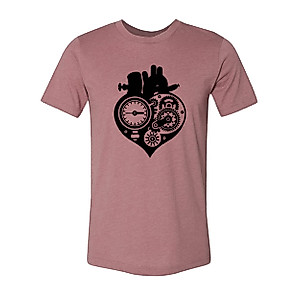 Steampunk Heart Shirt, Steampunk Art Shirt, Anatomical Heart Shirt, Biopunk Heart Shirt, Cool Gift for Friend, Scrap Heart Shirt