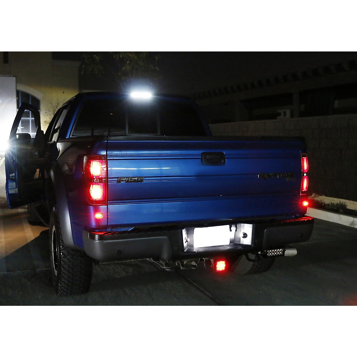 iJDMTOY OEM-Fit 3W Full LED License Plate Light Assembly Kit Compatible with Ford F150 Ranger Raptor Explorer Sport Trac, Powered by 3pcs Xenon White LED Diodes