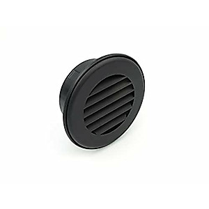 Thetford Thermovent 4 inch Ducted Heat Vent with Damper Black PN 94268