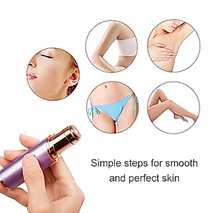 tuokiy Facial Hair Remover Replacement Blade Heads for Flawless Finishing Touch Facial Hair Remover,18K Rose Gold Plated Replacement Heads,3 Count