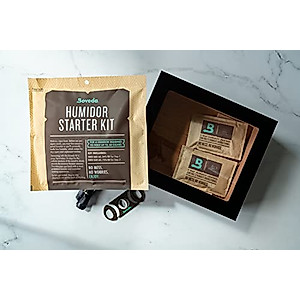 Boveda Starter Kit Bundle: Season a Wood Storage Box Plus Maintain Humidity with 2-Way Humidity Control | Includes (2) Each Size 60 Boveda 84% & 72% | 1-Count
