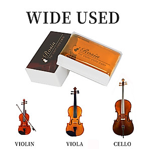 Rosin, Violin Rosin [6 Pack] Cello Viola Rosin for Violin Bow, Light Low Dust Resin, Violin Accessories by Dulphee