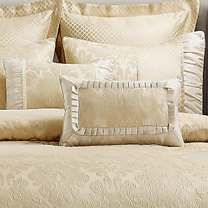 13-PC California King Size, SARA Bed in a Bag Including: Beige Duvet Cover Set+ 100% Cotton Sheet Set+ Bed Skirt+ Down Alternative Comforter