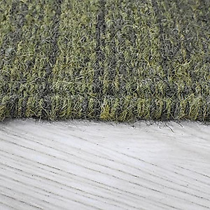 Rugsotic Carpets Hand Woven Flat Weave Kilim Wool 3'x5' Area Rug Solid Olive D00111