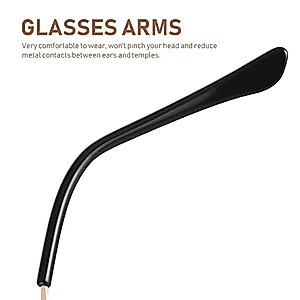 iplusmile Eyeglass End Tips Glasses Arm Replacement, Anti- Slip Tube Replacement Tips Eyeglass Arm Covers for Sunglasses Eyewear Eyeglasses Repair (1 Pair, Golden)