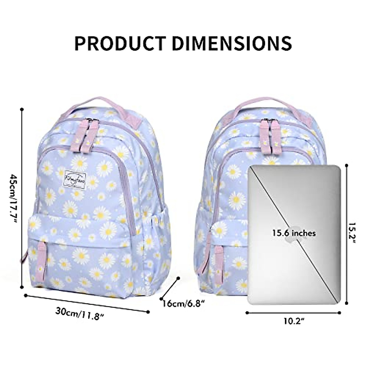 Fitmyfavo Backpack for Girls Elementary Middle School Bookbag Travel Daypacks for Teens Students Durable Laptop Bags