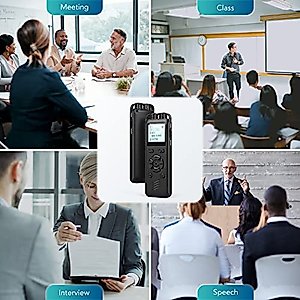 64GB Digital Voice Recorder for Lectures Meetings,Timing Recording Voice Activated Recorder Device with Playback, Upgraded Small Tape Recorder Audio Recorder USB Charge
