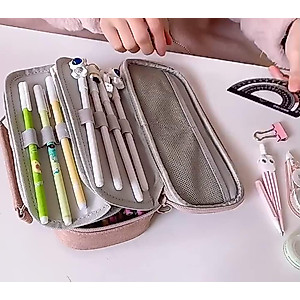 MeiYiYou STRAY K Pencil Case Cosmetic Storage Pouch,STRAY K Merchandise Large Capacity Pen Bag for Fans Gifts(Pink)