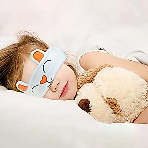 Olyre Over Ear Headband Headphones Cartoon Kids Headsets Comfort Sleeping Aid Volume Limited with Thin Speakers & Super Soft Stretchy Headband – White Rabbit