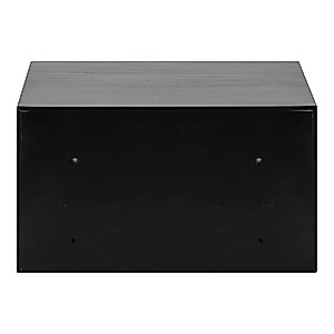 Kate and Laurel Hutton Modern Floating Shelf and Side Table, 12.5 x 10 x 7, Black, Modern Minimalist Floating End Table for Storage and Display with Bold Finish