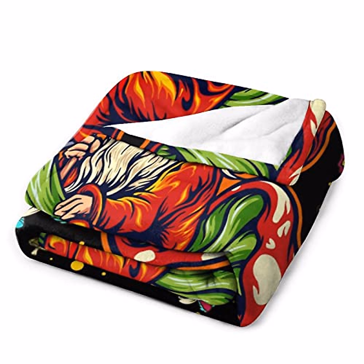 Magic Mushroom Blanket Gifts, 60"*80" Flannel Throw Blanket, Soft Warm Fuzzy Fluffy Plush Blankets for Women Men, for Sofa Couch Bed Travel Room Decor