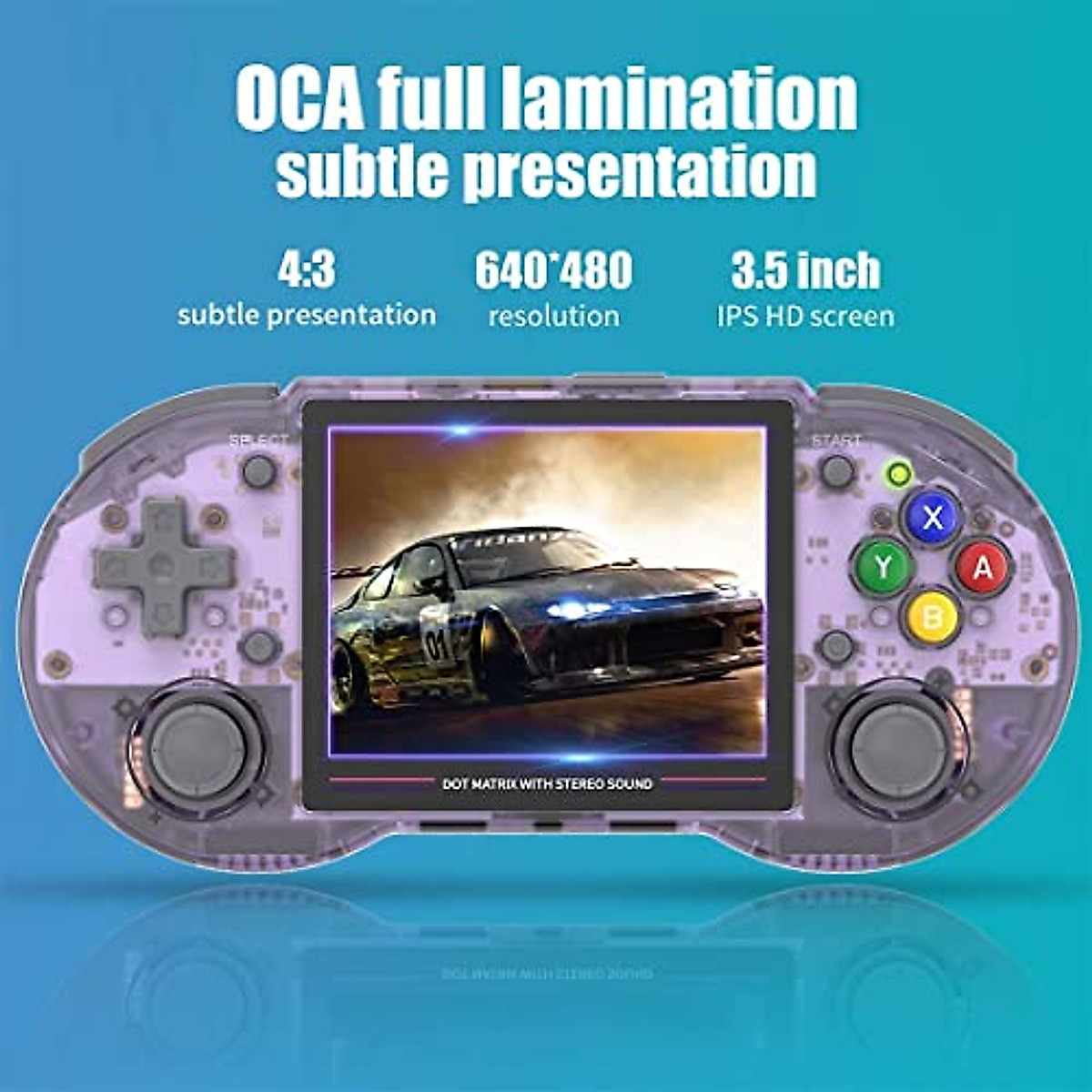 RG353PS Handheld Game Console Built-in 15000 Games, 16+64G 3.5-Inch Retro Video Gaming Console Arcade Emulator, Support WiFi Online Battle & Bluetooth Gamepad, Linux System, RK3566