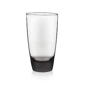 Libbey Classic Smoke Tumbler Glasses, 18-ounce, Set of 12