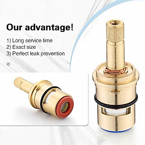 Faucet Cartridge Replacement Compatible with Gerber Danze DA507071W & DA507072W, Ceramic Disc Cartridge Round Stem, Cold Hot Cartridge Replacement