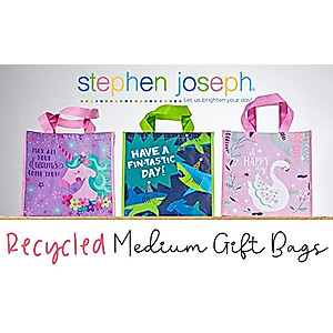 Stephen Joseph, Medium Recycled Gifts Bags, Gift Bag with Handles, Kids Gifts Bag, Reusable Gift Bag, Birthday Party Gift Bag, Shopping Bag