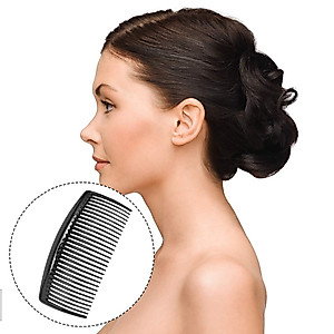 6 Packs French Twist Comb, SourceTon Plastic Side Hair Combs with 29 Teeth Hair Comb Hair Clip Combs for Fine Hair Accessory for Women- Black