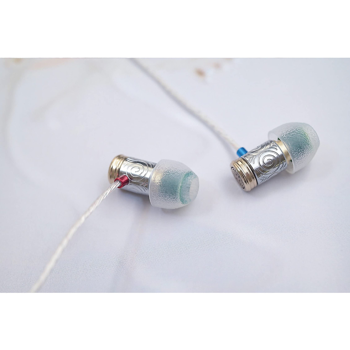 Linsoul TANGZU Tang Sancai in Ear Monitor Ear Plugs, 3 Pairs, Matte Texture Straight Tooth Grooves Eartips for IEMs, in-Ear Earphone, Audiophile Musician (S/M/L)