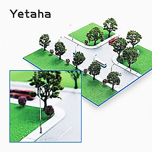 20Pcs Model Railway Train Model Street Lights LED Dual Lampposts HO OO Scale LEDs Dual Heads Gauge Model Street Light Layout