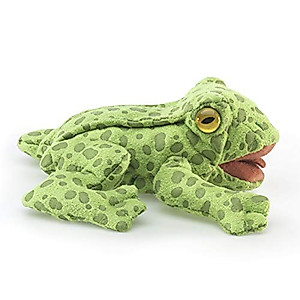 Folkmanis Mini Frog Finger Puppet Plush, Green, 1 EA