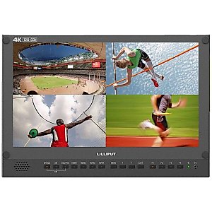 LILLIPUT 15.6" BM150-12G 4K Monitor with 4 X 4K HDMI and 12G-SDI SDI High Contrast: 1000:1,176° Ultra high Viewing Angle with V-Mount Plate by VIVITEQ