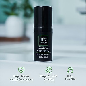Tiege Hanley Anti-Aging Face Serum, SUPER SERUM (1-Pack) - Skin Tightening Facial Serum for Men - Mens Serum For Face with Sodium Hyaluronate & Retinyl Palmitate for Smoother & Tighter Skin, 0.5 Fl Oz