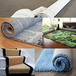 4 Pcs Rug Storage Bag with 10 Ties-Fits Rug up to 10'x14',4.5 Mil Heavy Duty Clear Plastic Rolled Rug Storage Bag for Indoor Outdoor Carpet Shipping,Packing,Moving and Storage - No Vent Holes