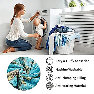 Van Gogh Fleece Blanket for Kids Adults Gift, Super Soft Warm Cozy Lightweight Flannel Throw Blanket for Bedroom Sofa Office Travel Camping (Almond Blossom, 60"X50")