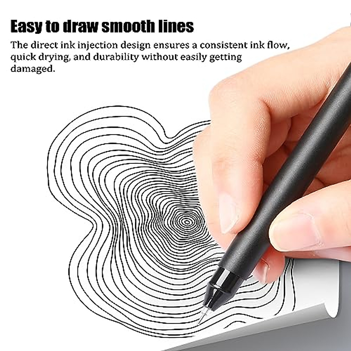 Ouzrpuo 20 Pack Gel Pens, Black Gel Pen Fine Point 0.5mm, Gel Ink Ball Point Pen for Office School Stationery Supply