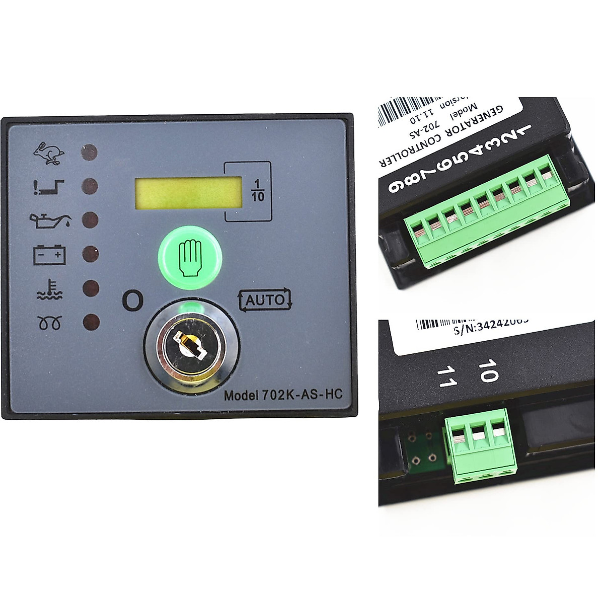 kimllier DSE702AS Voltage Regulator Auto Start Generator Controller Board Panel with Display