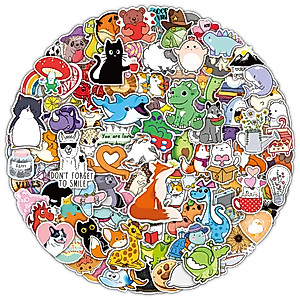 Vsco Aesthetic Animals Stickers,100pcs Cute Animals Stickers for Kids Teens Girls,Teacher Reward Stickers, Vinyl Waterproof Pack for Water Bottles Laptop Skateboard Computer Phone