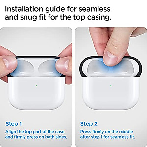 Spigen Silicone Fit Designed for Airpods 3rd Generation Case Soft Silicone Airpods 3 Case (2021) [Durable Dual Layer Protection] - Black
